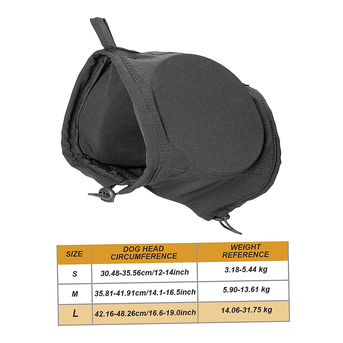 XJKLBYQ Dog Ear Muffs Noise Protection Noise Cancelling Headphones for Dogs, Dog Earmuffs, Dog Ear Plugs for Dog Ear Protection Winter Dog Wrap with Drawstring Fixing L