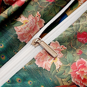 CCoutueChen Retro Pink Floral Duvet Cover Green Peacock Bedding Set Queen Size Elegant Butterflies Botanical Flowers Leaves Bed Set Peacock Bird Pattern Comforter Cover for Adult Women Girls Decor