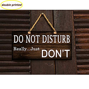 WSNIHO Do Not Disturb Door Hanger Sign, Door Knocker Please Note Sign for Keeping Away Strangers (10 x 5 inches)…