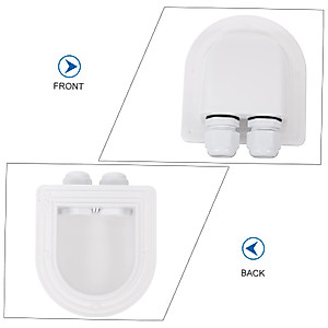 Yardwe 3pcs Dual Cable Entry Box Cable Gland Cable Entry Gland Holder Roof Wire Auto Wire Entry Gland Dual Holes Cable Entry Dual Hole Cable Entry Wire Cable Rv White Wiring Abs