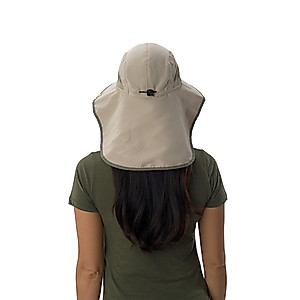 Sun Protection Zone Unisex Floppy Sun Hat (Khaki with Olive Trim)