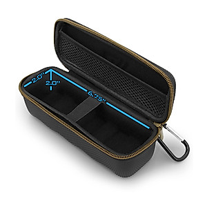CASEMATIX Microphone Case Compatible with Wired Microphone Models up to 6.75” Maximum, Ultra Compact Mic Case Fits Singing, Vocal Dynamic Handheld Wired Microphones