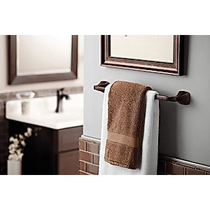 Moen YB5124BN Voss Collection 24-Inch Bathroom Single-Towel Bar, Brushed Nickel