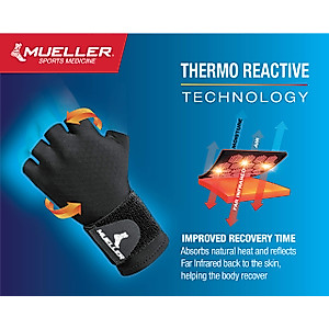 MUELLER Sports Medicine Arthritis Compression Glove, Hand and Wrist Support, Fits Right or Left Hand, for Men and Women, Black, L/XL, Large-X-Large