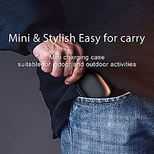 5.0 Wireless Bluetooth Headphones with Wireless Charging Case Double Noise Cancelling Headphones Built-in Microphone Black