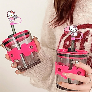 10 mm Straw Toppers for Stanley Cup, 6 Pcs Cartoon Straw Cover Cap for Stanley Tumbler, Reusable Cute Straw Covers for Stanley 30 Oz 40 Oz