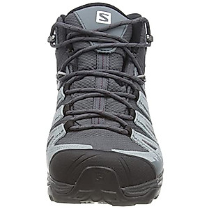Salomon X Ultra Pioneer MID CLIMASALOMON Waterproof Hiking Boots for Women Trail Running Shoe, Ebony/Stormy Weather/Wine Tasting, 7.5
