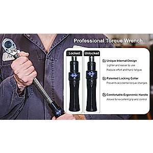 Precisebuilt 3/8" Drive 35-200 in-lb (4.8-23.4 Nm) Dual-Direction Click Professional Torque Wrench