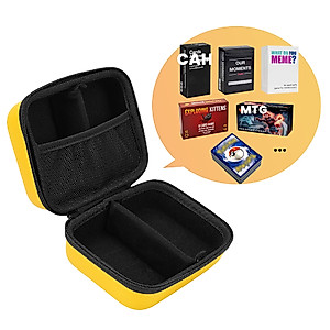 Minahao Cards Case Compatible With PM Trading Cards/Yugioh/ MTG Cards and all Card Games, Card Game Case Holds Up to 500 Cards. (Yellow)