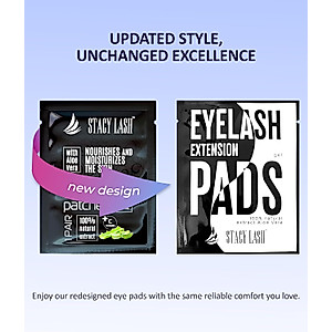 100 Pairs Set Premium Under Eye Gel Pads for Eyelash Extension - Lint Free Patches with Vitamin C and Aloe Vera by Stacy Lash supplies and Beauty tools - Hydrogel Eye Pads - Skin Moisturizes