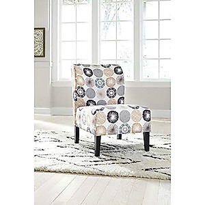 Signature Design by Ashley - Triptis Accent Chair - Casual - Tan/Gray - Geometric Circles