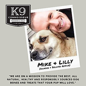 K9 Connoisseur Dog Bones Made in USA for Small and Medium Breed Dogs Natural Long Lasting Meaty Beef Knee Cap Bone Treats Best for Dogs Upto 50 Pounds 1 Pack 3 Count