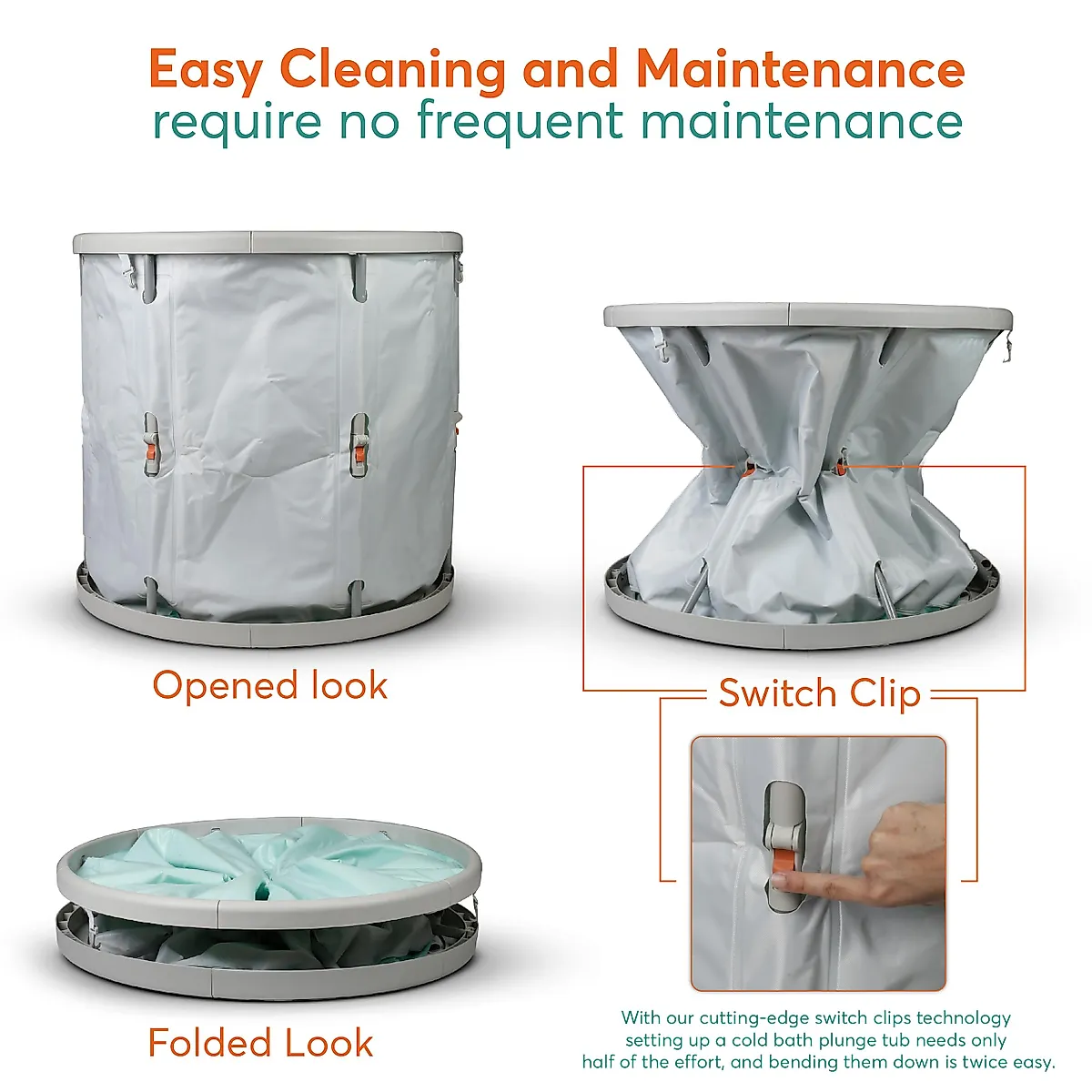 IcyShredZ Ice Bath Tub For Athletes - 6 Layered Ice Tubs for Cold Plunge with Collapsible Aluminum Frame and Cover – Portable Cold Plunge Tub For Cold Water Therapy