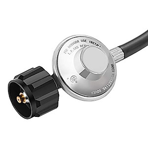 Elaeagnus 6 Feet Propane Adapter Hose with Regulator to Quick Connect for 17"/22" Blackstone Tabletop Camper Grill,Propane Accessories and Replacement Parts for 17"/22" Blackstone Griddle (6 Feet)