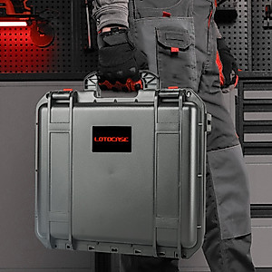 Case for Milwaukee M18 Impact and Torque Wrench - Waterproof Hard Tool Box for Milwaukee Set, Power Tool Combo Kit Bag for Milwaukee 18V 20V 2/1 3/4 3/8 Cordless Torque Wrenches/Battery (Case Only)