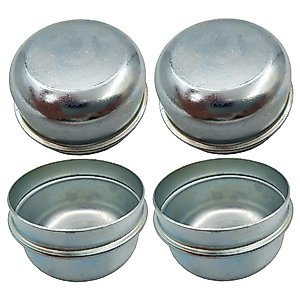 Replaces Trailer 1.98" Inch Grease Cover Dust Cap 2k 3.5k 3,500 lb Axle Hub with Plug (4Pack)