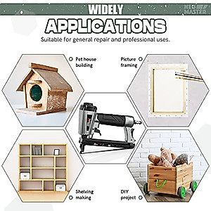 NEU MASTER Pneumatic Staple Gun, 20 Gauge Upholstery Stapler with 1500Pcs T50 1/4", 3/8", 5/8" Staples and BMC Carrying Case, Heavy Duty Staple Gun for Woodworking and DIY Projects