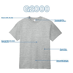 Gildan Adult Ultra Cotton T-Shirt, Style G2000, Multipack, Antique Royal (2-Pack), 2X-Large