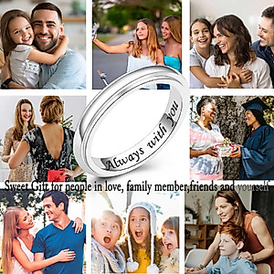 JLYY Silver Fidget Spinner Ring Band for Anxiety Relief ADHD Autism Stress Releasing S925 Sterling Inspirational Spinning Ring for Women Christtmas Gift