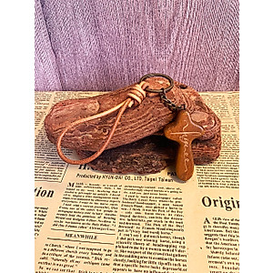 Udyzax Wood Cross Keychain with Leather Rope, Hope Keychain, Baptism Favors Catholic & Christian Gift for Men & Women