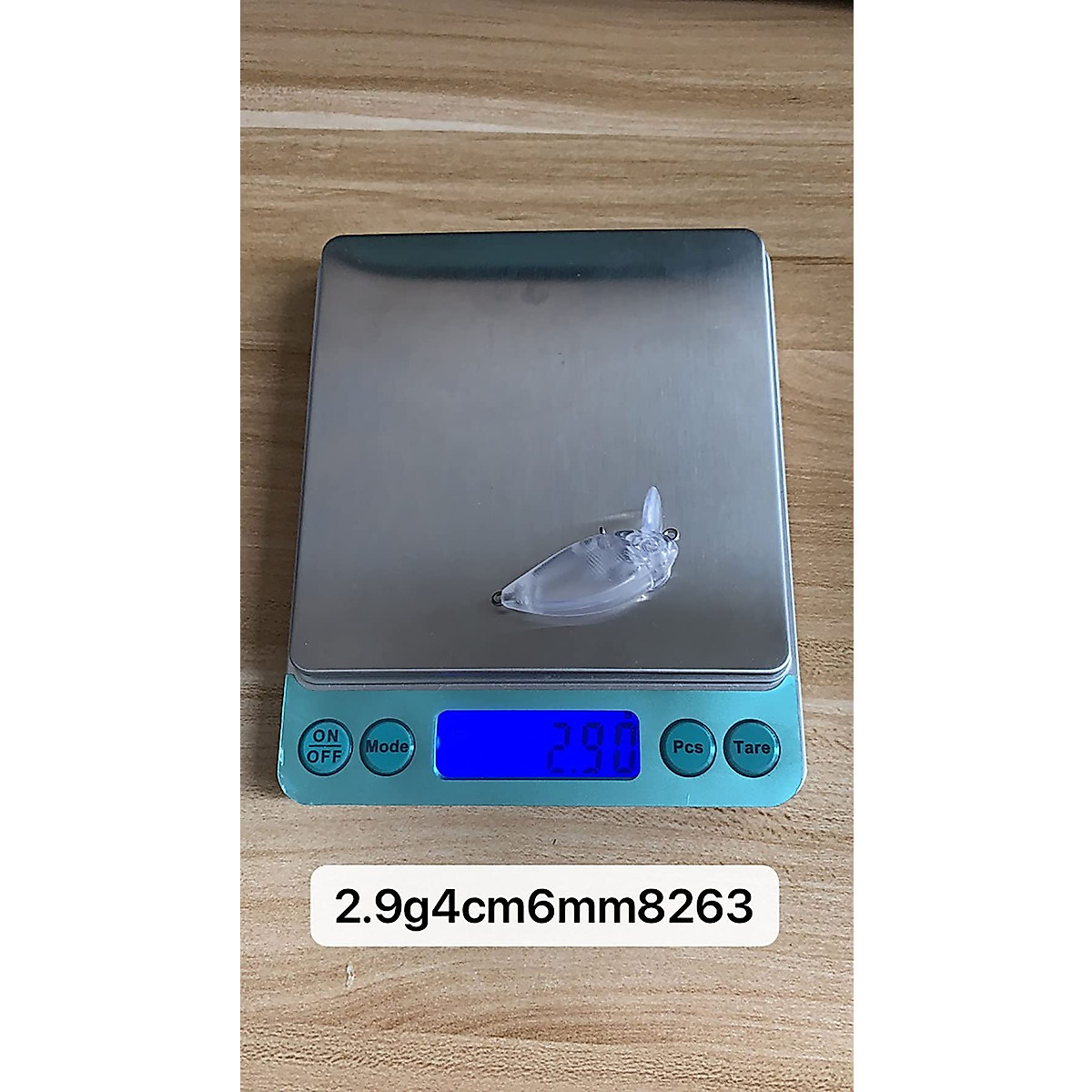 10PCS Unpainted Lure Blanks 2.9g 4cm with 6mm Free Fishing Eye Crankbait Simulation Blank Body Clear Hard Baits Trout Salmon Minnow Lure Popper Lures Topwater Freshwater 8263 6mm