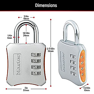 Master Lock Resettable Combination Locker Lock, Lock for Gym and School Lockers, Colors May Vary