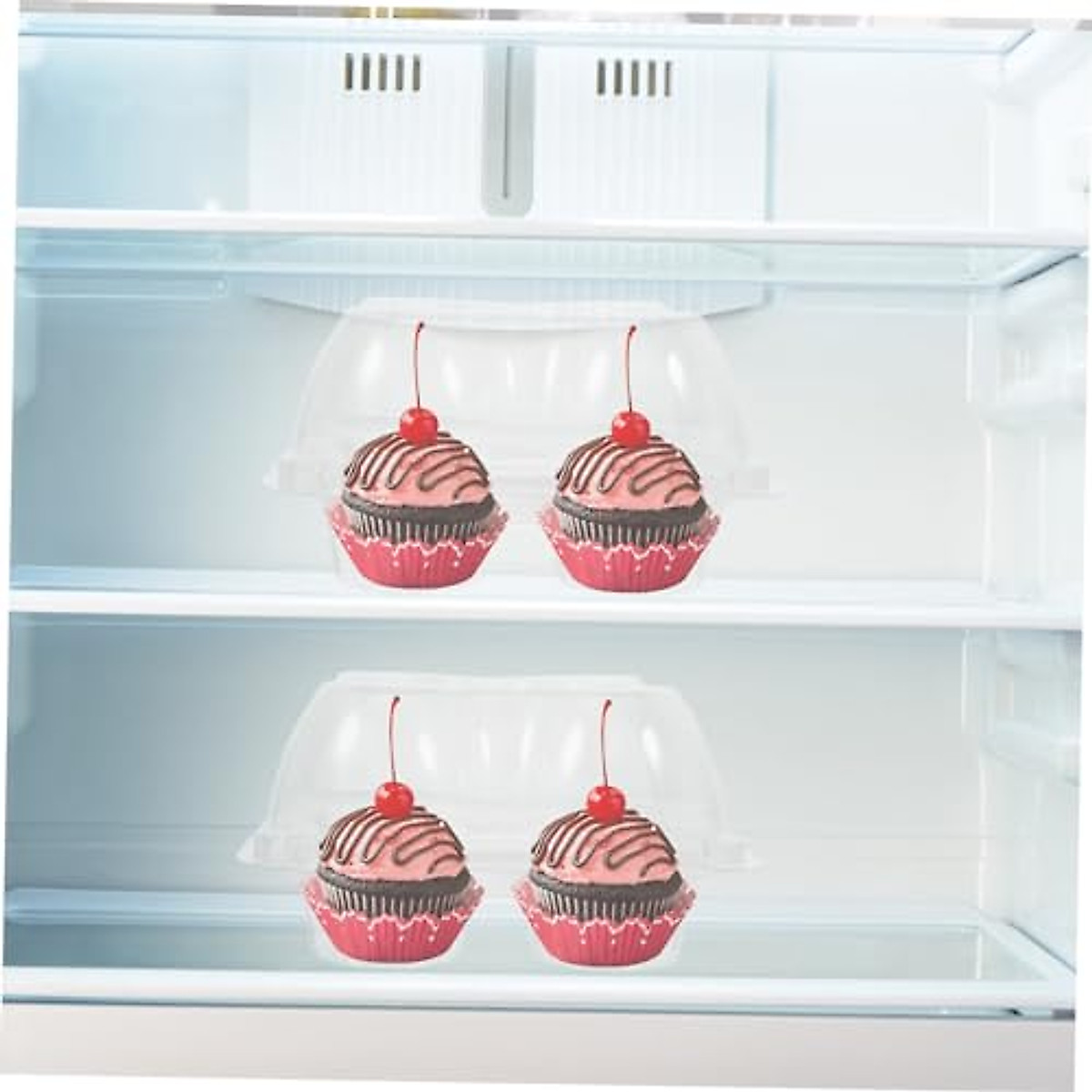 NOLITOY 30 Pcs Four Piece Cake Box Cupcake Carrier Muffin Gifts Carriers Cupcake Transport Container Plastic Food Containers Egg Tart Container The Pet Clamshell Household Dessert