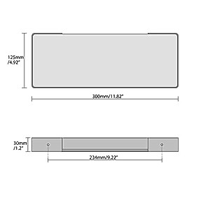 Alise Glass Shelf Bathroom Shelves Wall Mount 12 Inch,GDL3300-G SUS 304 Stainless Steel Brushed Gold Finish