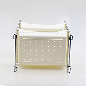 2-Tier Bathroom Countertop Organizer, Cosmetic Storage Shelf , Vanity Tray Cosmetic Skincare Makeup Storage, Kitchen Spice Rack , Silver&White