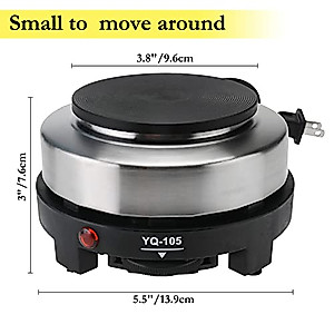 Potlimepan Mini Electric Hot Plate,110V Multi-Function Portable Stove,Hot Burner Cooktop Electric Heater for Home Kitchen Cooking