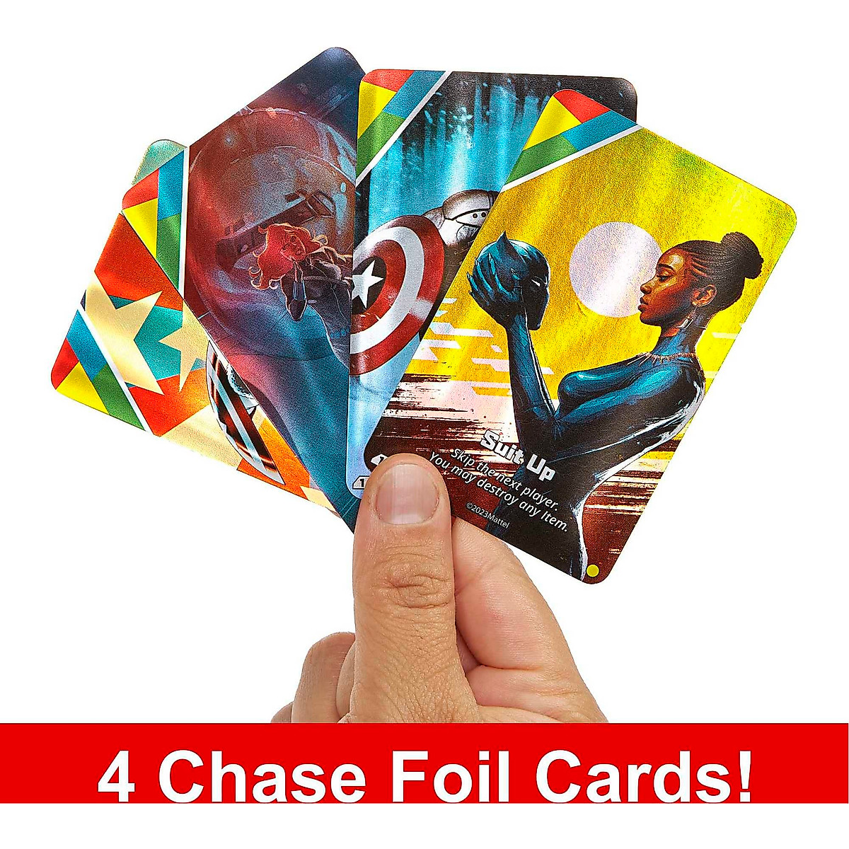 Mattel Games UNO Ultimate Marvel Card Game with 4 Character Decks, 4 Collectible Foil Cards & Special Rules, 2-4 Players, 2nd Edition