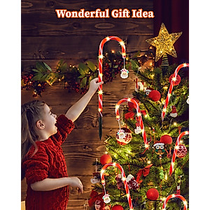 CRILEAL Christmas Decorations 12pcs Candy Cane Lights, 84LED Solar Christmas Lights Outdoor Waterproof with 8 Modes, Christmas Outdoor Yard Decor for Garden/Lawn/Tree/Pathway/Patio