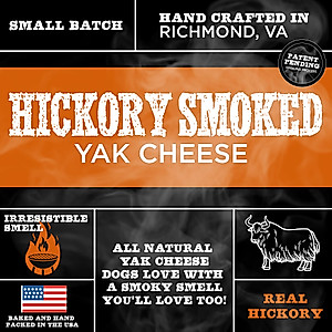 Premium Hickory Smoked 100% Natural Himalayan Yak Cheese for Dogs - No Additives, Lactose Free, Vegetarian Yak Bones for Dogs - Yak Cheese Himalayan Dog Chews Large, Long-Lasting Chews - Large 4 Pack