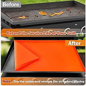 Griddle Mat Silicone for Blackstone 28 inch Griddle Scraper Heavy Duty Griddle Cover Griddle Grill Blackstone Accessories Food Grade Protector with Scraper Kit Protect Your Griddle from Dirt & Rust