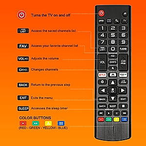 2 PC Universal Remote Control for LG Smart TV Remote Control,Compatible for All LCD LED 3D HDTV Smart TVs AKB75095307 AKB75375604 AKB74915305
