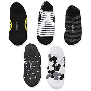 Disney Mickey Mouse Women's 5 Pack No Show Socks