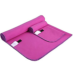 FUNMILY Treadmill Accessories Microfiber Travel Pink Towel Can Be Used During Exercise Treadmill for Exercise(2 Piece)