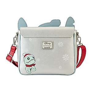 Loungefly Disney Stitch Holiday Glitter Crossbody Bag
