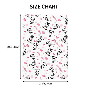 Personalized Cute Panda Pink Baby Car Seat Canopy for Babies with Name, Customized Stroller Car Seat Covers for Girls, Minky Nursing Carseat Cover for Breastfeeding, Car Seat Canopies for Newborn