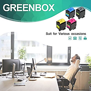 GREENBOX Compatible High Yield MX-C30NT Toner Cartridge Replacement for Sharp MX-C30NT MX-C30NT-B MX-C30NT-C MX-C30NT-M MX-C30NT-Y Toner for Sharp MX-C250 C300P C300W C301W C303W Printer (4 Pack)