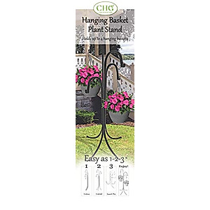 Classic Home and Garden H18003 Four-arm Plant Stand, Black
