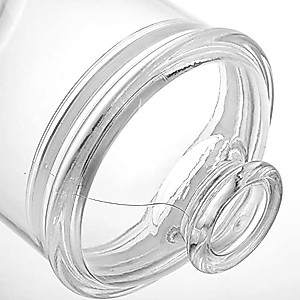 DEAYOU 4 Pack Clear Plastic Apothecary Jars, Plastic Storage Jar Canister with Airtight Lid, Cotton Qtip Holder Bathroom, Candy Cookie Container Organizer for Bath Salt, Vanity,33 Oz/23 Oz/13 Oz