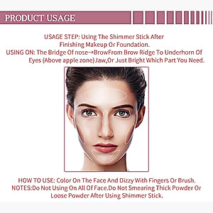 3 Pcs Cream Contour Sticks, Shades with Highlighter & Shadow & Blush, Shimmer Cream Powder Waterproof and Long-lasting Face Cosmetics, Non-greasy Face Brightens & Blush Sticks.