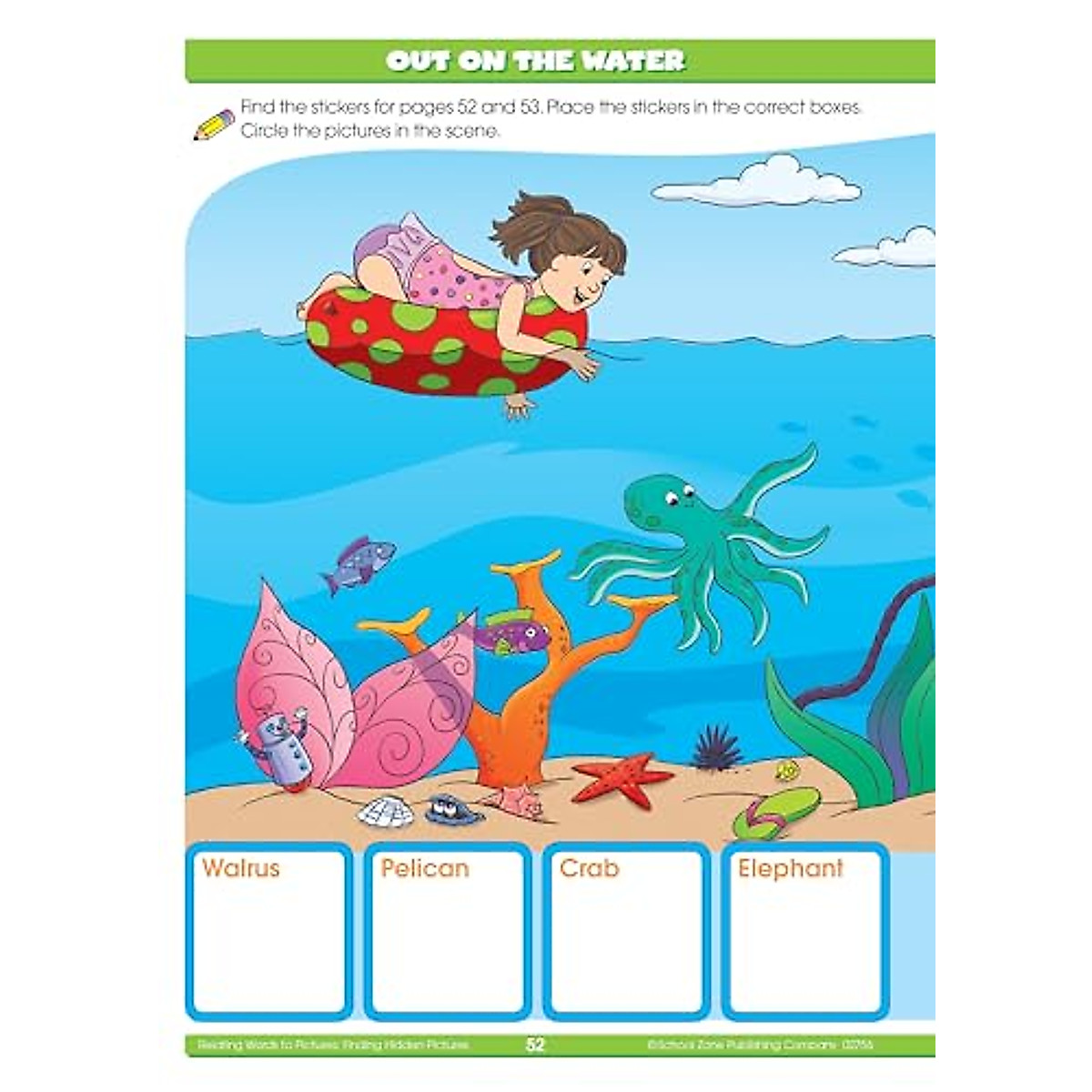 School Zone - Alphabet Stickers Workbook - 64 Pages, Ages 3 to 6, Preschool to Kindergarten, 267 Stickers, ABCs, Printing Letters, Phonics, and More (School Zone Stuck on Learning® Book Series)