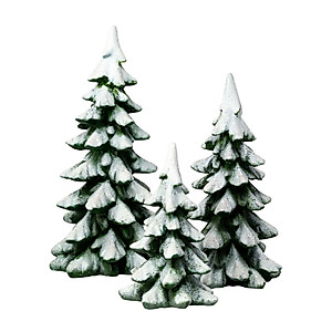 Department 56 Accessories for Villages Winter Pines Accessory Figurine & Snow Village First Frost Trees (Set of 3)