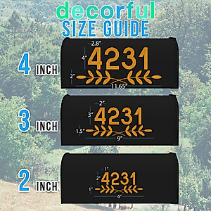 Decorful Mailbox Numbers for Outside - 3 Sets of 0-9 Waterproof Vinyl Mailbox Stickers - House Address Numbers for Mailbox - Strong Adhesive Peel and Stick Number Decals (Black, 2 Inch)