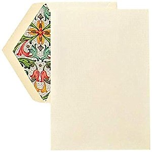 Crane & Co. Red Florentine Half Sheet (CH1301), Ecruwhite