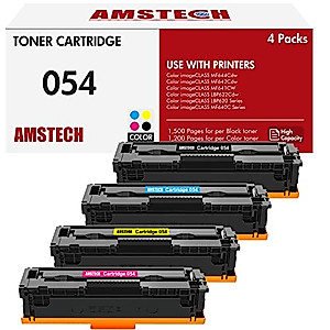 054 054H Toner Cartridge 4 Pack Compatible Replacement for Canon Cartridge 054 for Canon Color ImageCLASS MF644Cdw MF642Cdw LBP622Cdw MF642 MF644 Printer |Black Cyan Yellow Magenta|