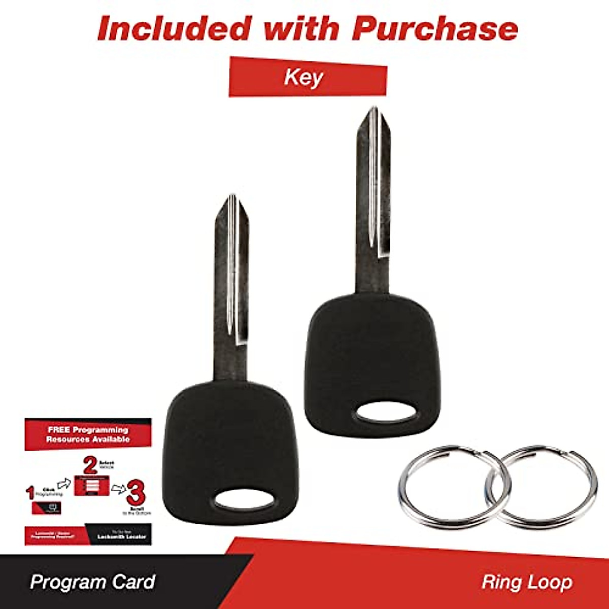 KeylessOption Keyless Entry Remote Control Fob Uncut Blank Car Ignition Key For GQ43VT11T, CWTWB1U345 (Pack of 2)