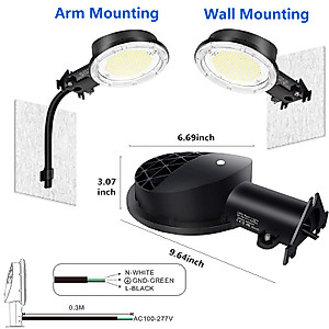 SERWING LED Barn Light 70W - Dusk to Dawn LED Outdoor Lighting, Super Bright 9900LM Security Yard Light (700W Incandescent Equiv.) 5000K Daylight IP65 Waterproof for Outdoor Street Area Lighting